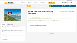 Grade 5 Social Studies - Making Decisions | Resource Bank