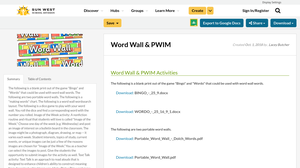 Word Wall & PWIM | Resource Bank