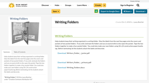 Writing Folders | Resource Bank