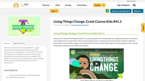 Living Things Change: Crash Course Kids #41.1 | Resource Bank