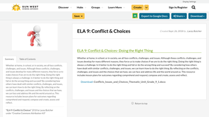 ELA 9: Conflict & Choices | Resource Bank