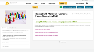 Making Math More Fun - Games to Engage Students in Math | Resource Bank