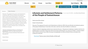 Lifestyle and Settlement Patterns of the People of Saskatchewan ...
