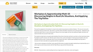 Workplace & Apprenticeship Math 10- Discovering Heights In Real Life ...