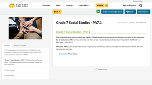 Grade 7 Social Studies - PA7.1 | Resource Bank