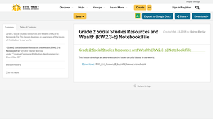 Grade 2 Social Studies Resources and Wealth (RW2.3-b) Notebook File ...
