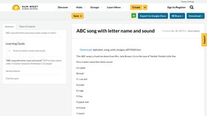 ABC song with letter name and sound | Resource Bank