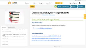 Create a Novel Study for Younger Students | Resource Bank