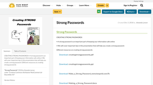 Strong Passwords | Resource Bank