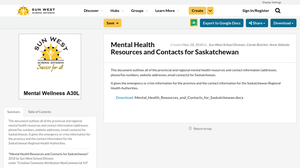 Mental Health Resources and Contacts for Saskatchewan | Resource Bank