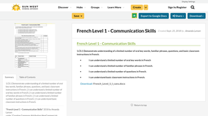 French Level 1 - Communication Skills | Resource Bank