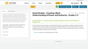 Social Studies - Creating a Basic Understanding of Power and Authority ...