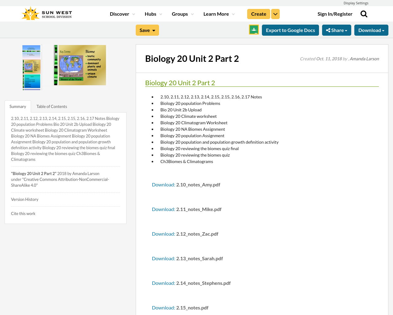 Biology 20 Unit 2 Part 2 | Resource Bank