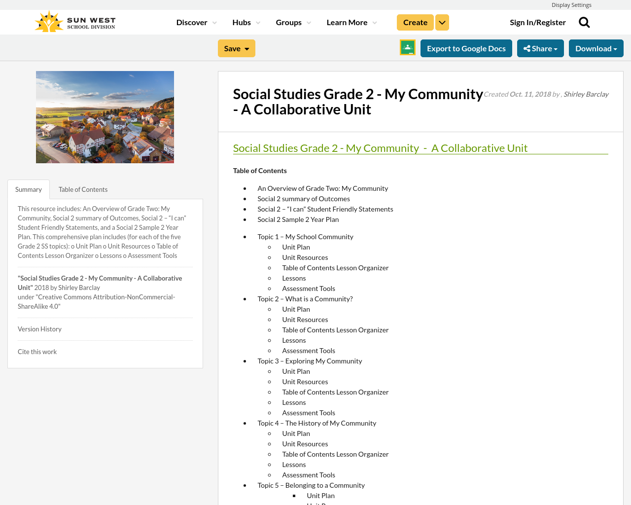 Social Studies Grade 2 - My Community - A Collaborative Unit | Resource ...