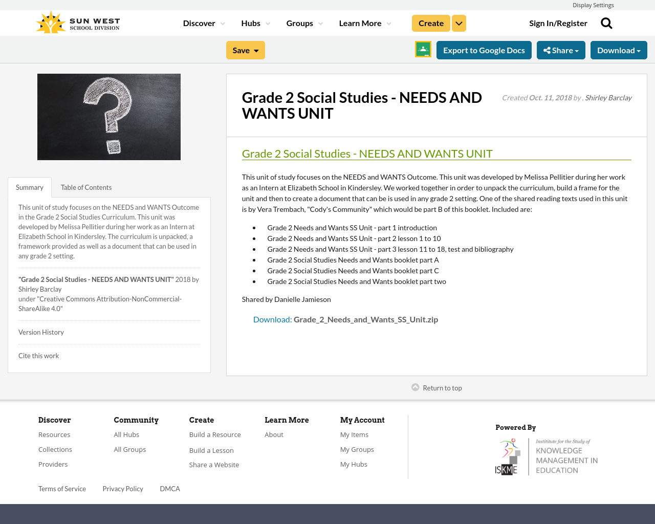 Grade 2 Social Studies - NEEDS AND WANTS UNIT | Resource Bank