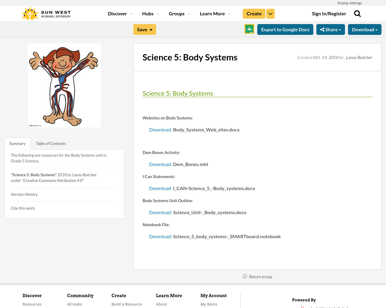 Science 5: Body Systems | Resource Bank