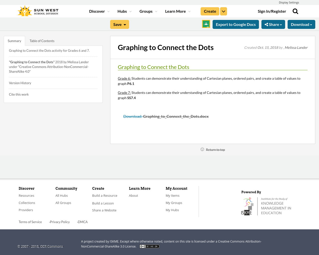 Graphing to Connect the Dots | Resource Bank