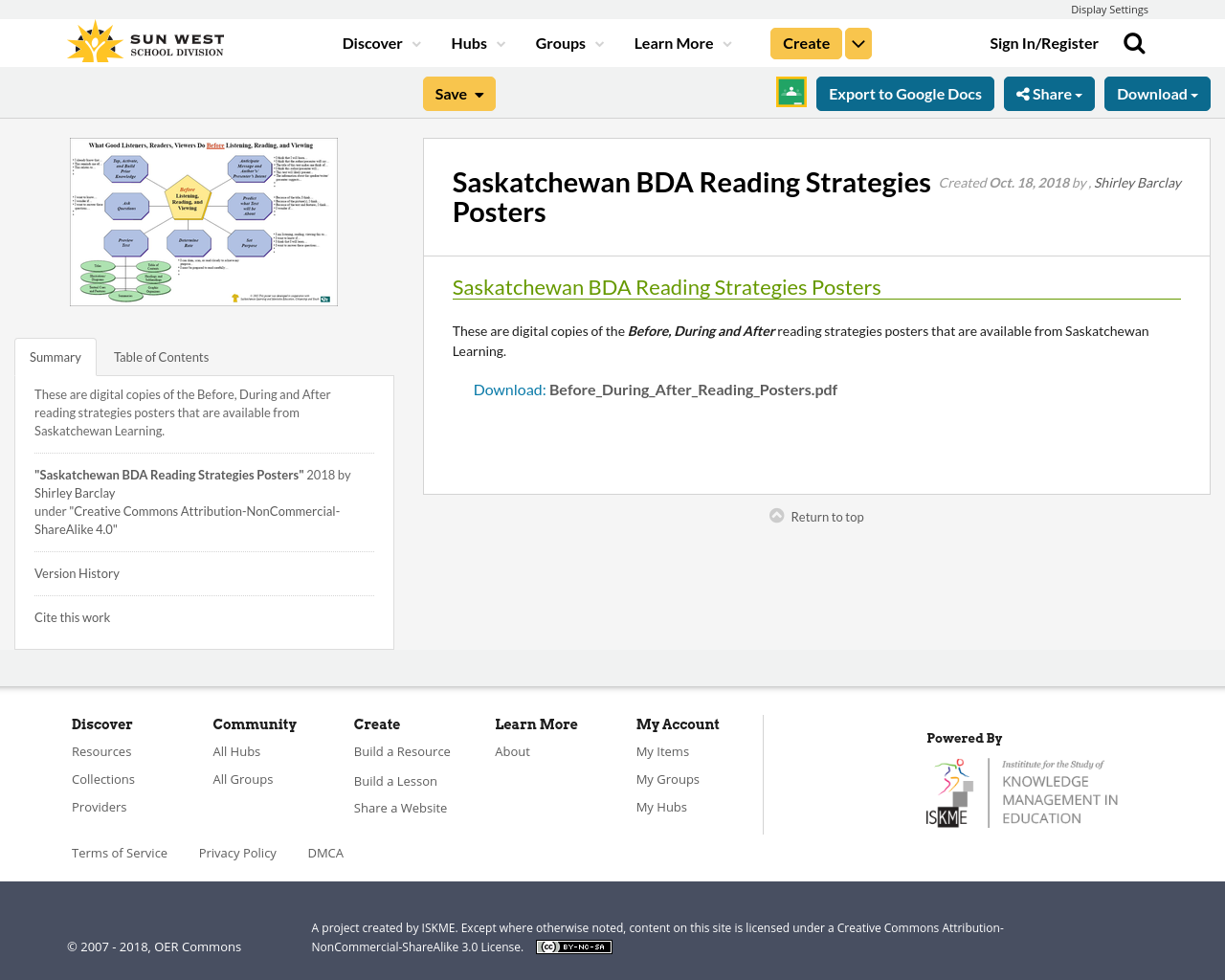 Saskatchewan BDA Reading Strategies Posters | Resource Bank