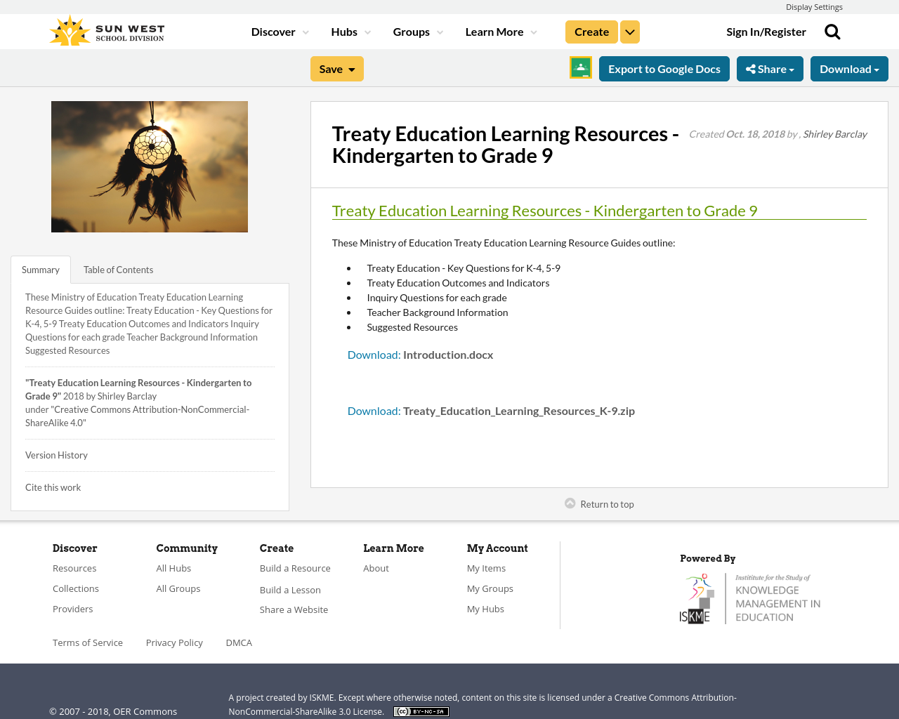 Treaty Education Learning Resources - Kindergarten to Grade 9 ...
