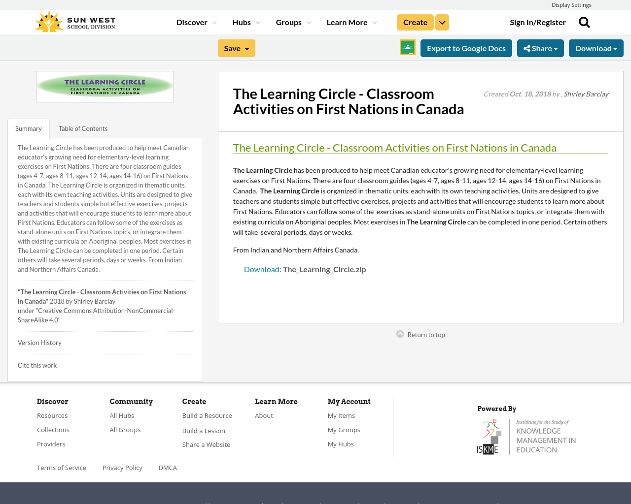 The Learning Circle - Classroom Activities on First Nations in Canada ...