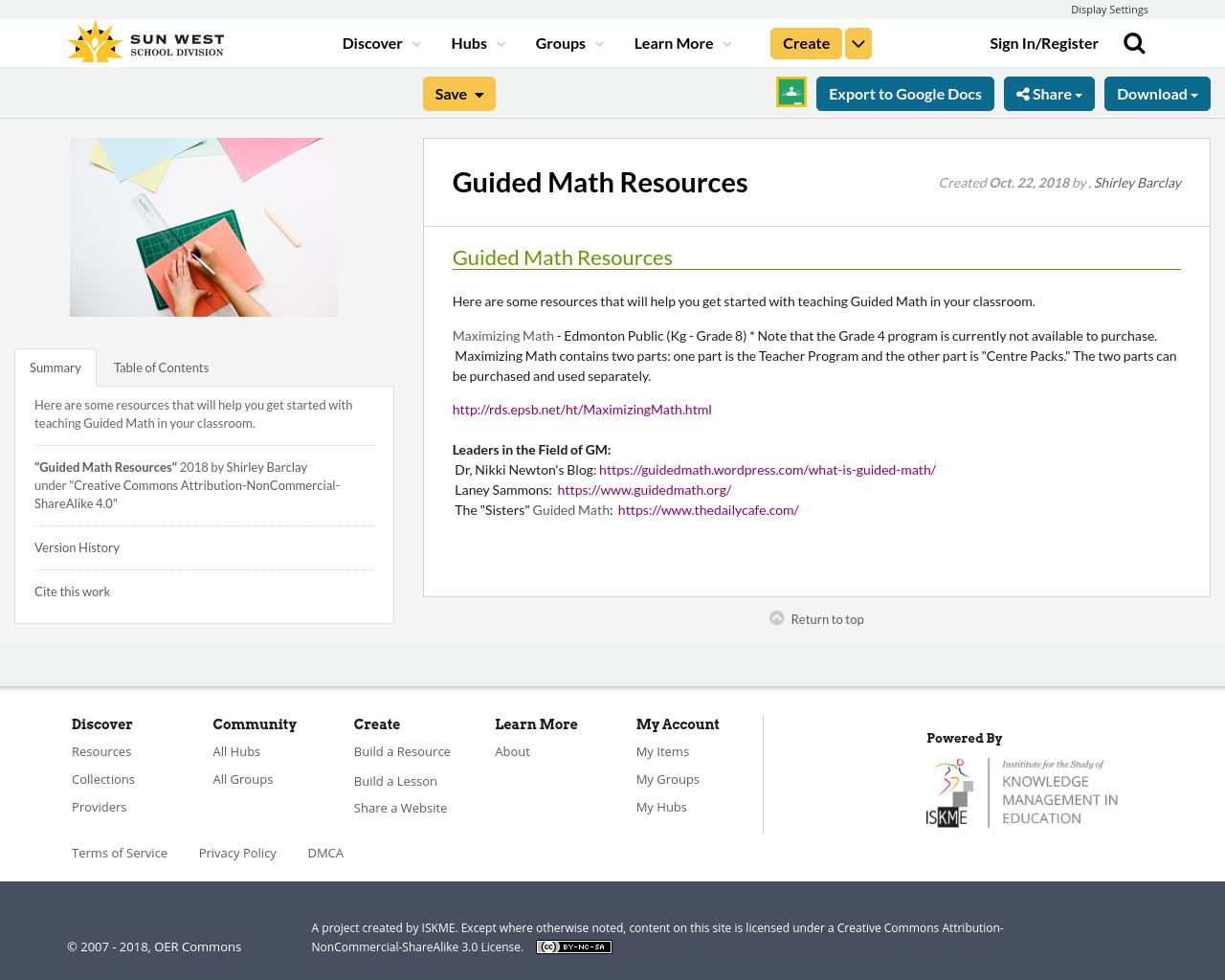Guided Math Resources | Resource Bank