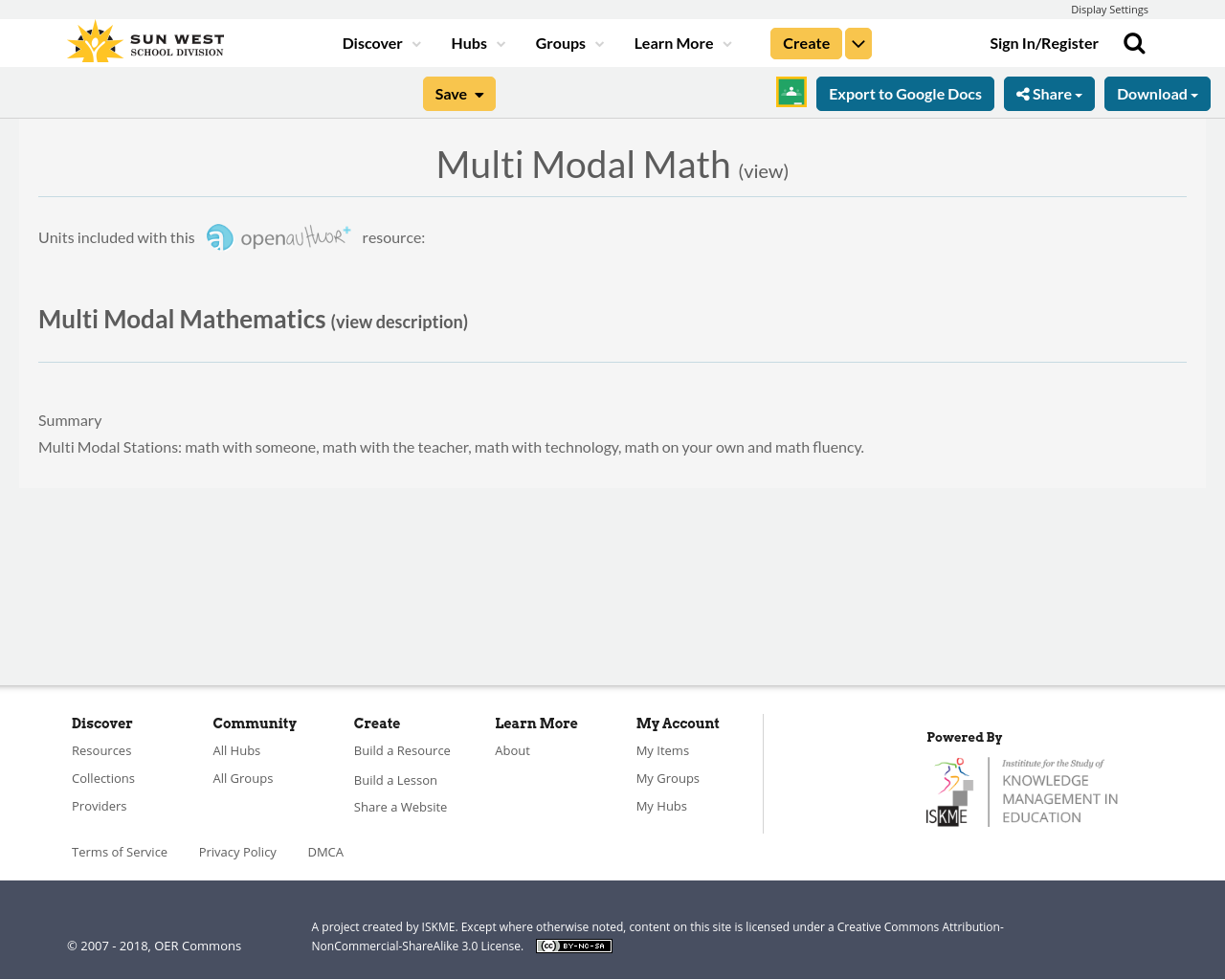 Multi Modal Math | Resource Bank