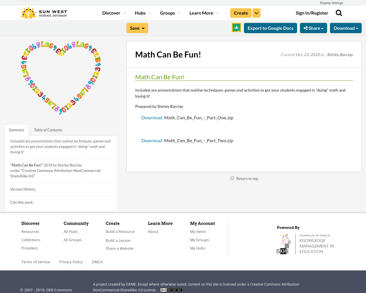 Math Can Be Fun! | Resource Bank