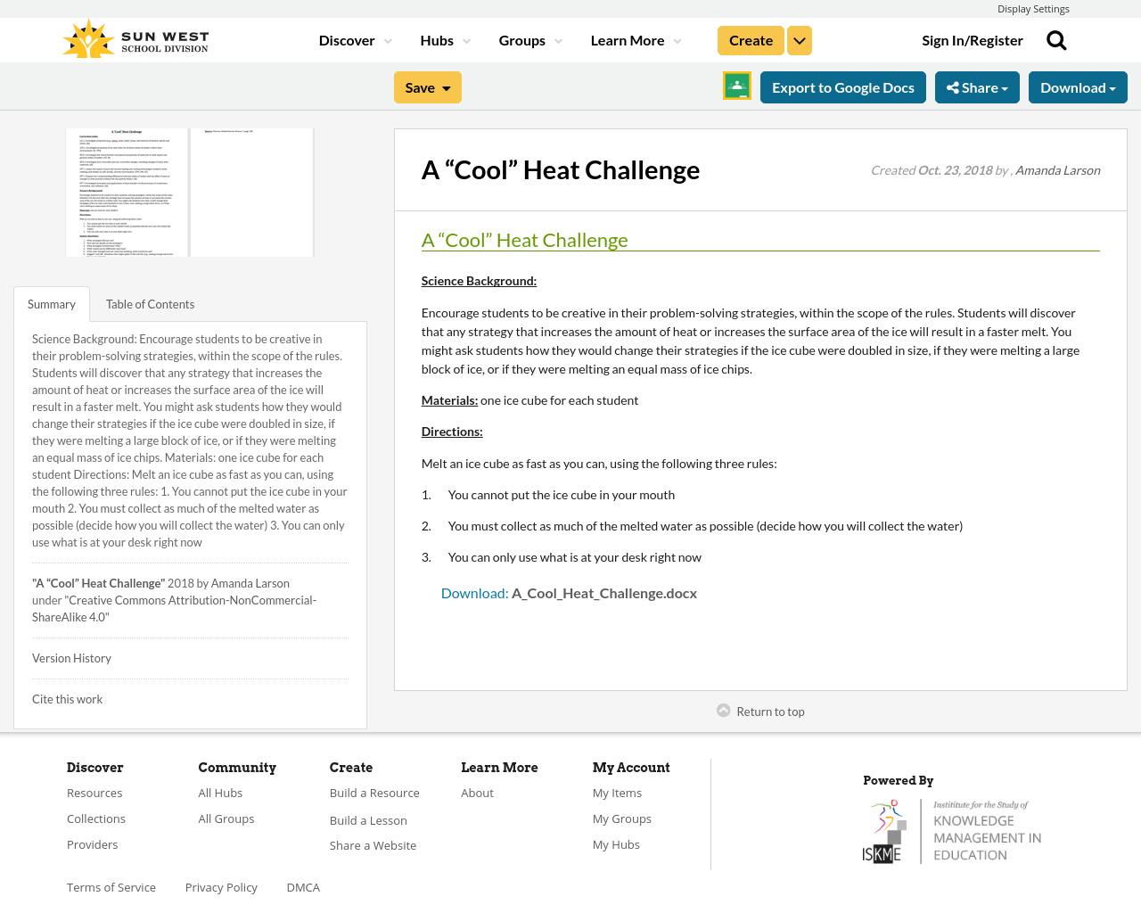 A “Cool” Heat Challenge | Resource Bank