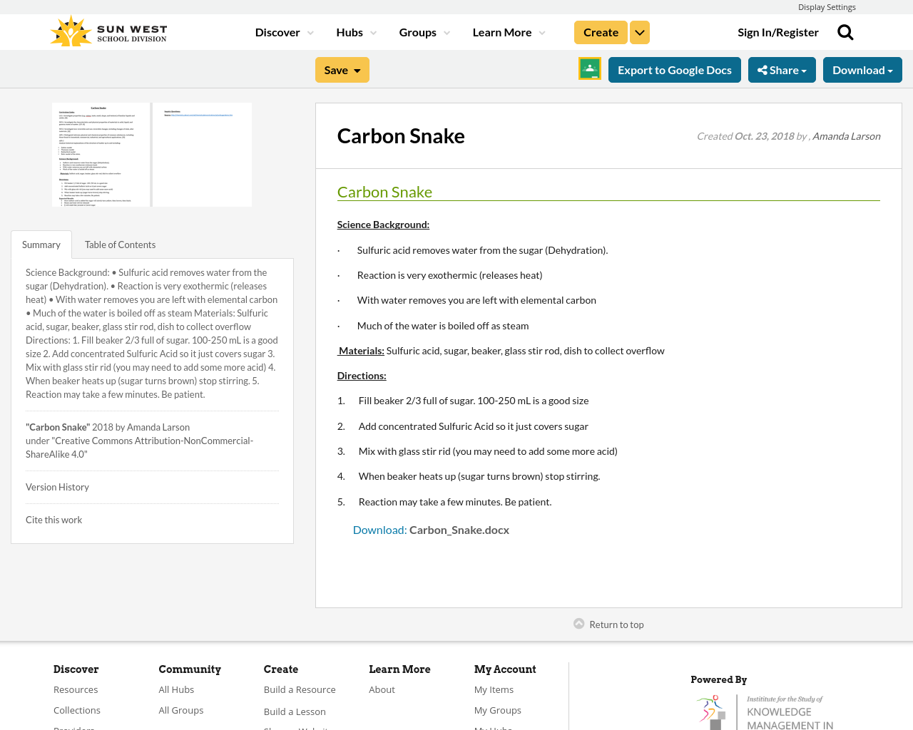 Carbon Snake | Resource Bank
