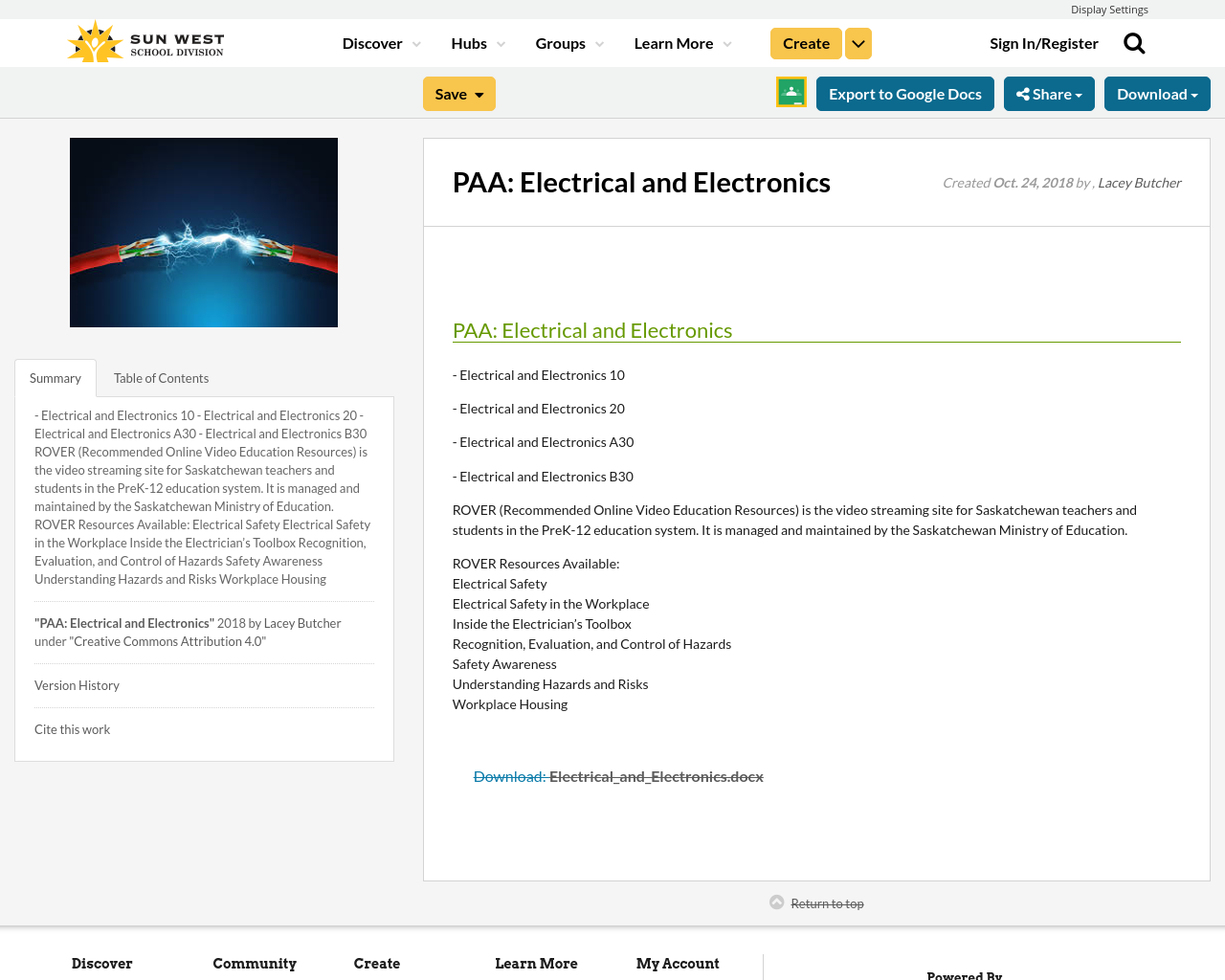 PAA: Electrical and Electronics | Resource Bank