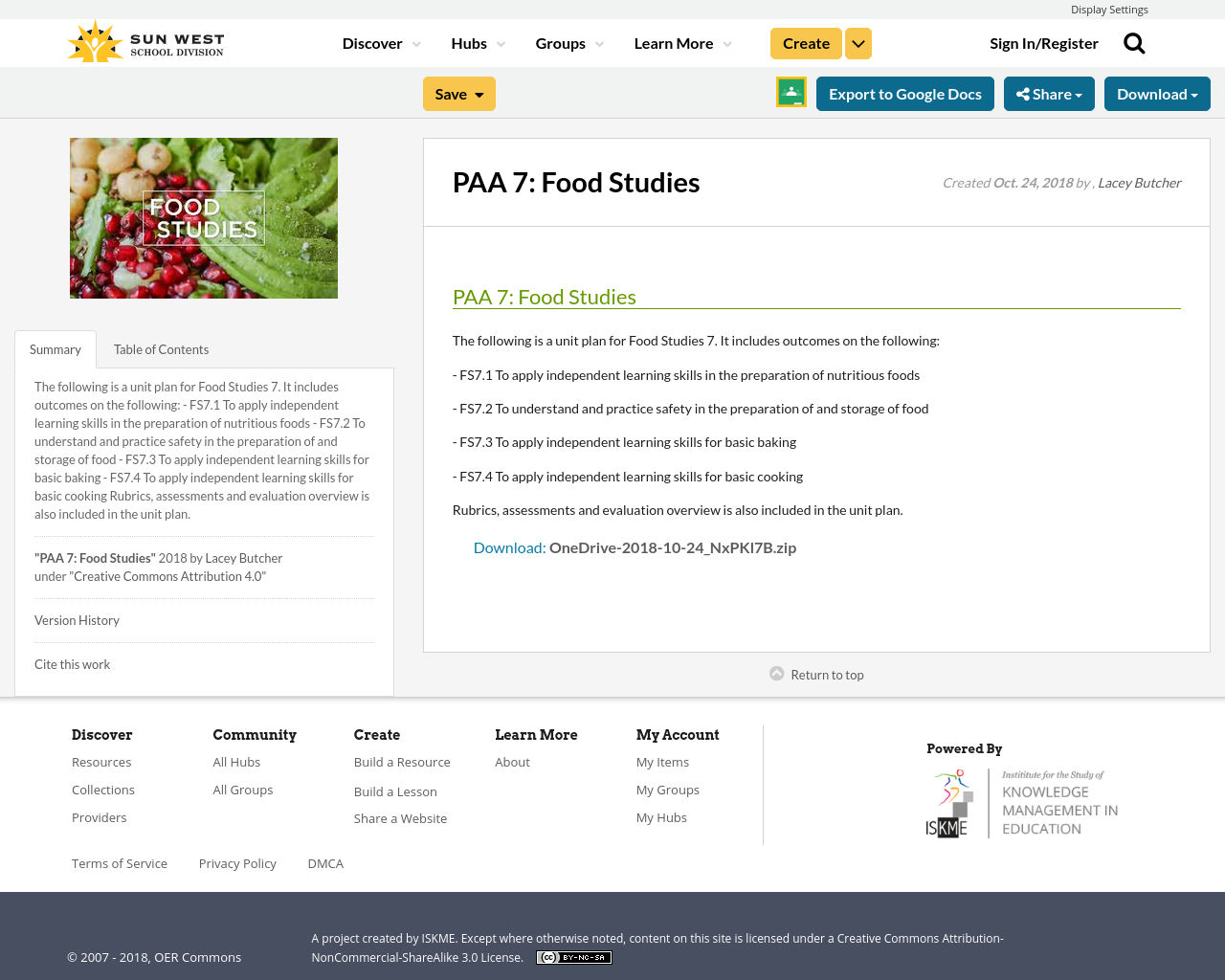 PAA 7: Food Studies | Resource Bank