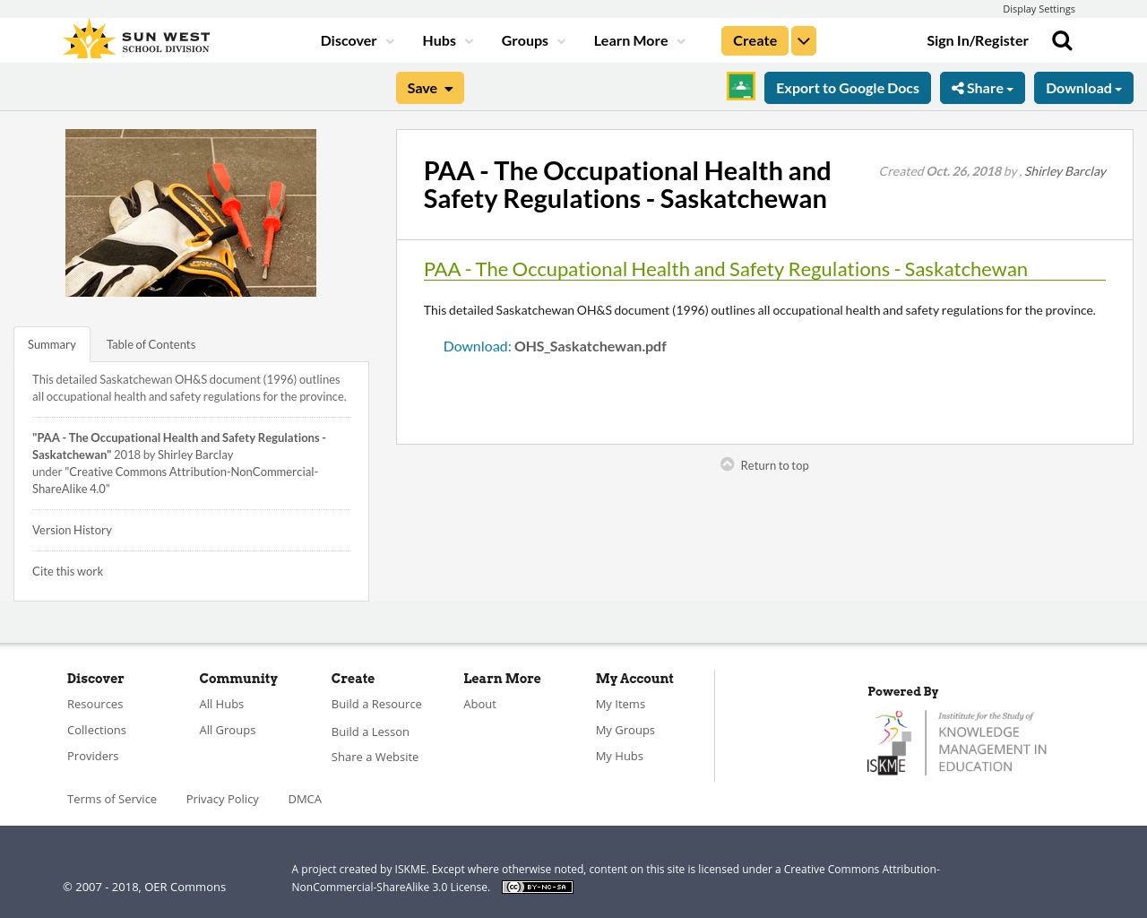 PAA - The Occupational Health and Safety Regulations - Saskatchewan ...