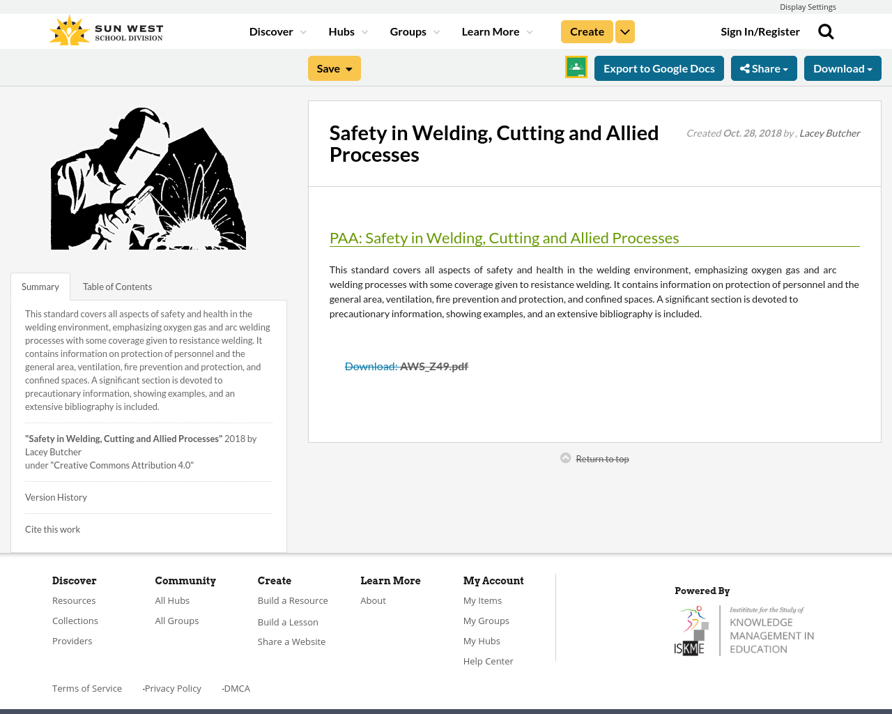 Safety in Welding, Cutting and Allied Processes | Resource Bank