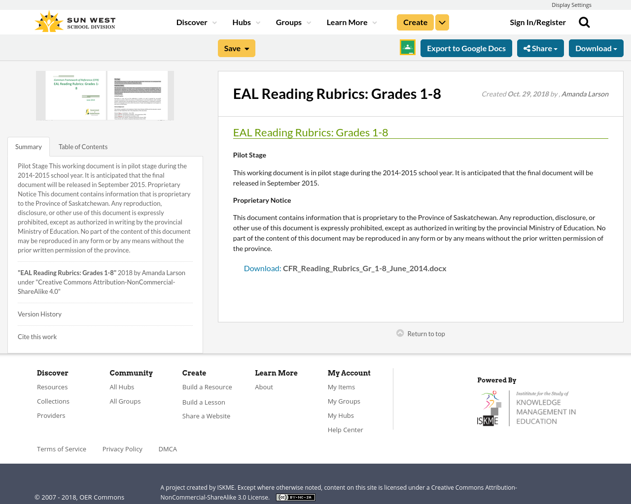 EAL Reading Rubrics: Grades 1-8 | Resource Bank
