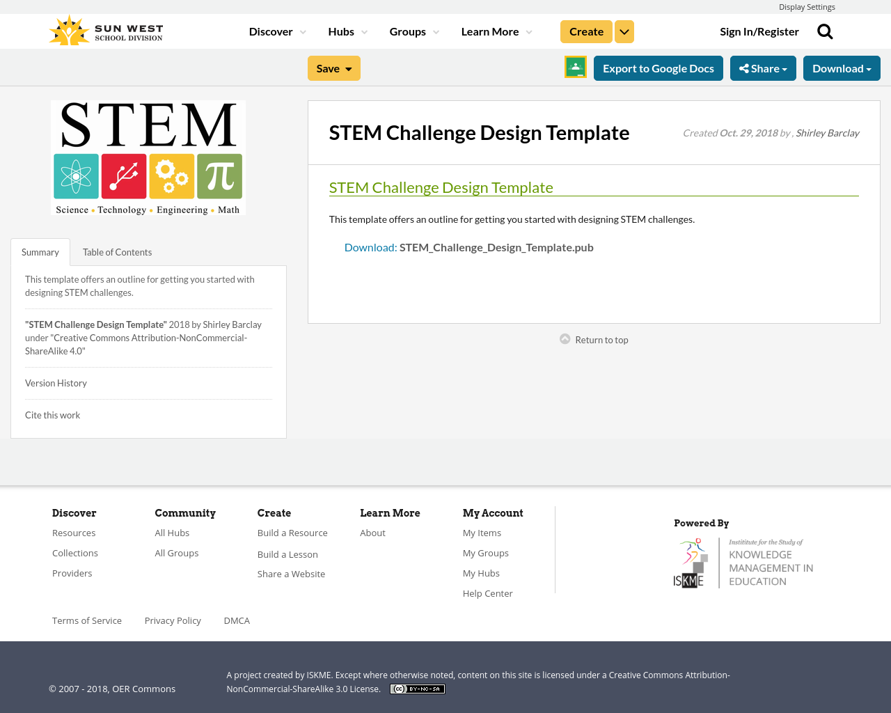 STEM Challenge Design Template | Resource Bank