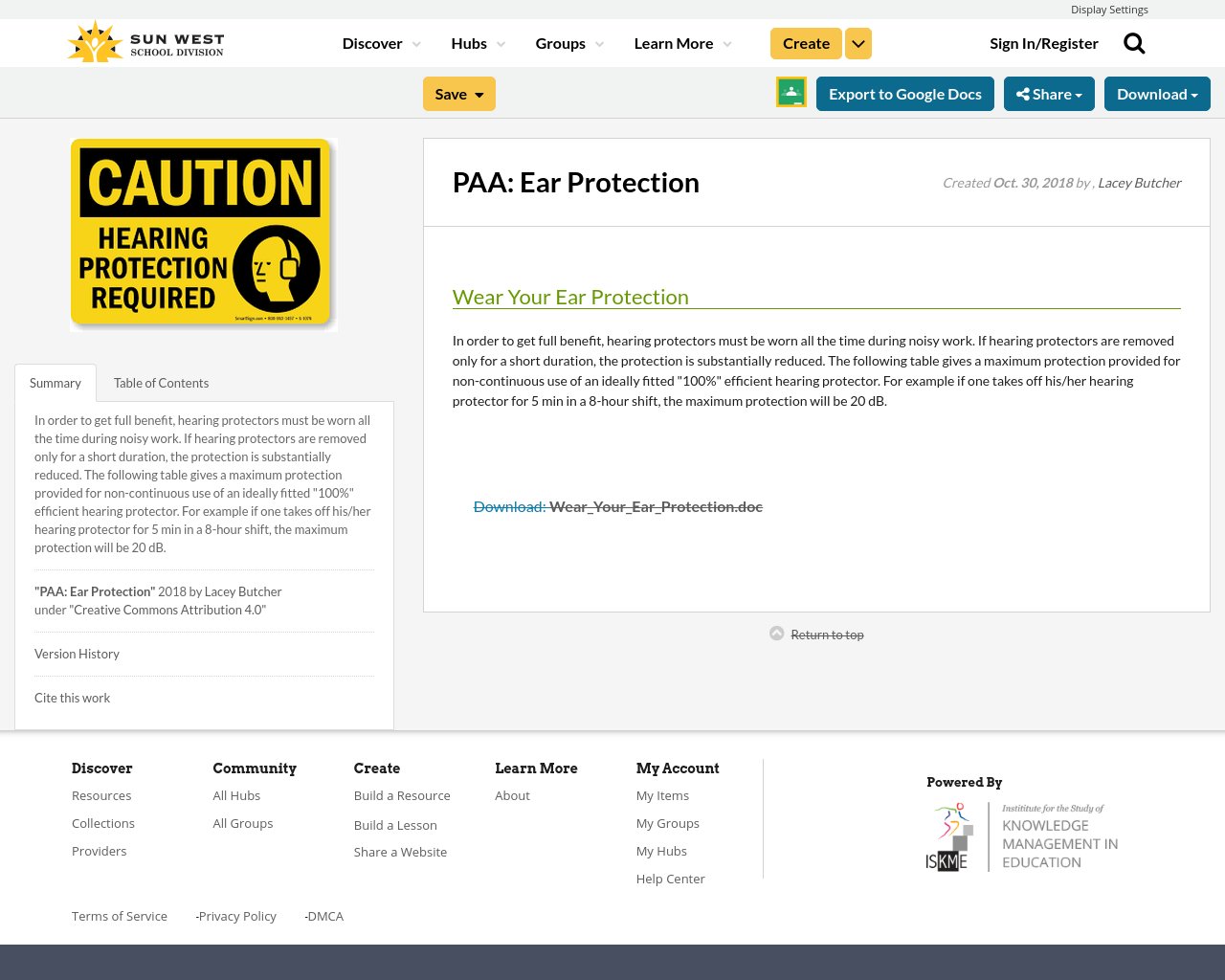 PAA: Ear Protection | Resource Bank