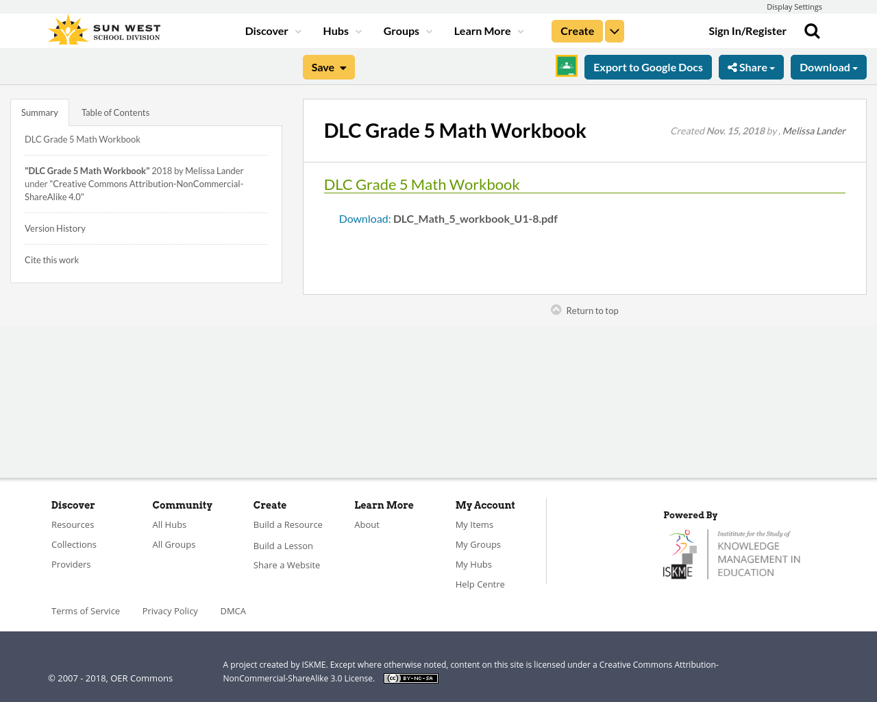 DLC Grade 5 Math Workbook | Resource Bank