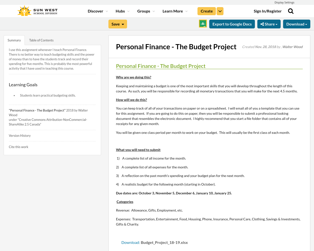 Personal Finance - The Budget Project | Resource Bank
