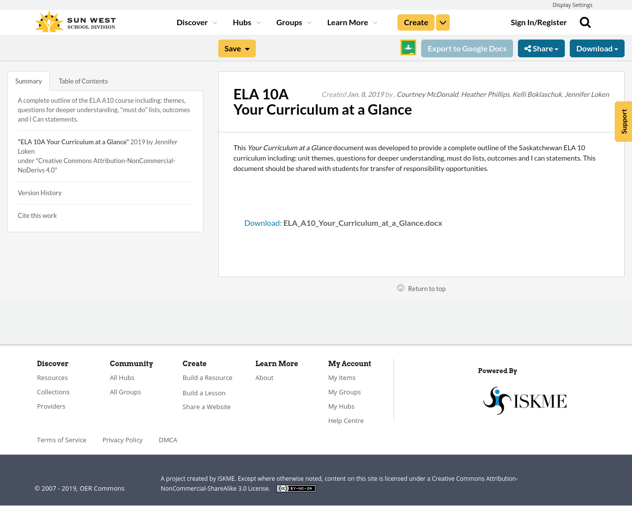 ELA 10A Your Curriculum at a Glance | Resource Bank