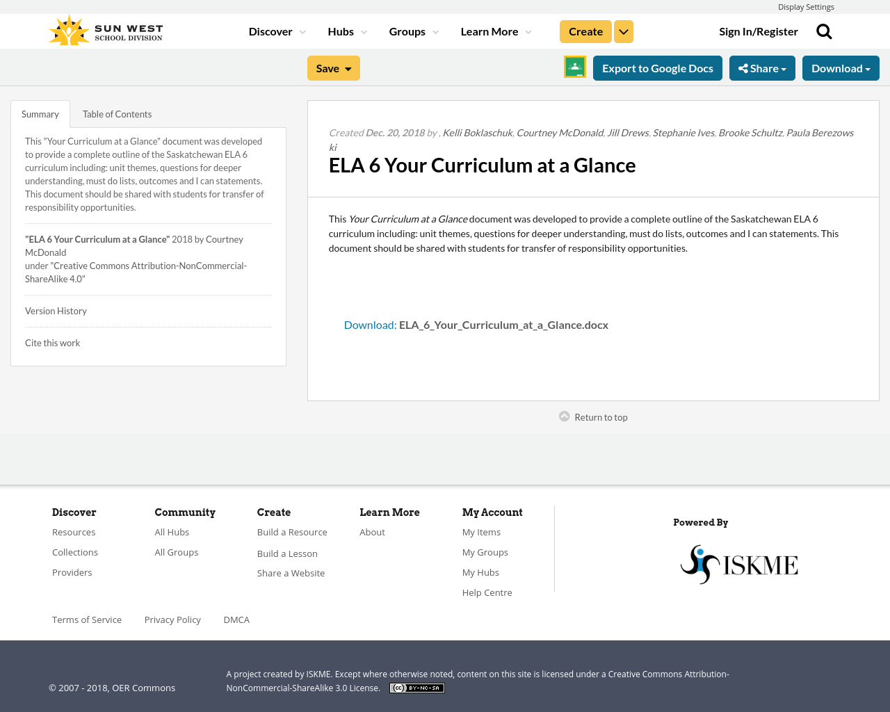 ELA 6 Your Curriculum at a Glance | Resource Bank