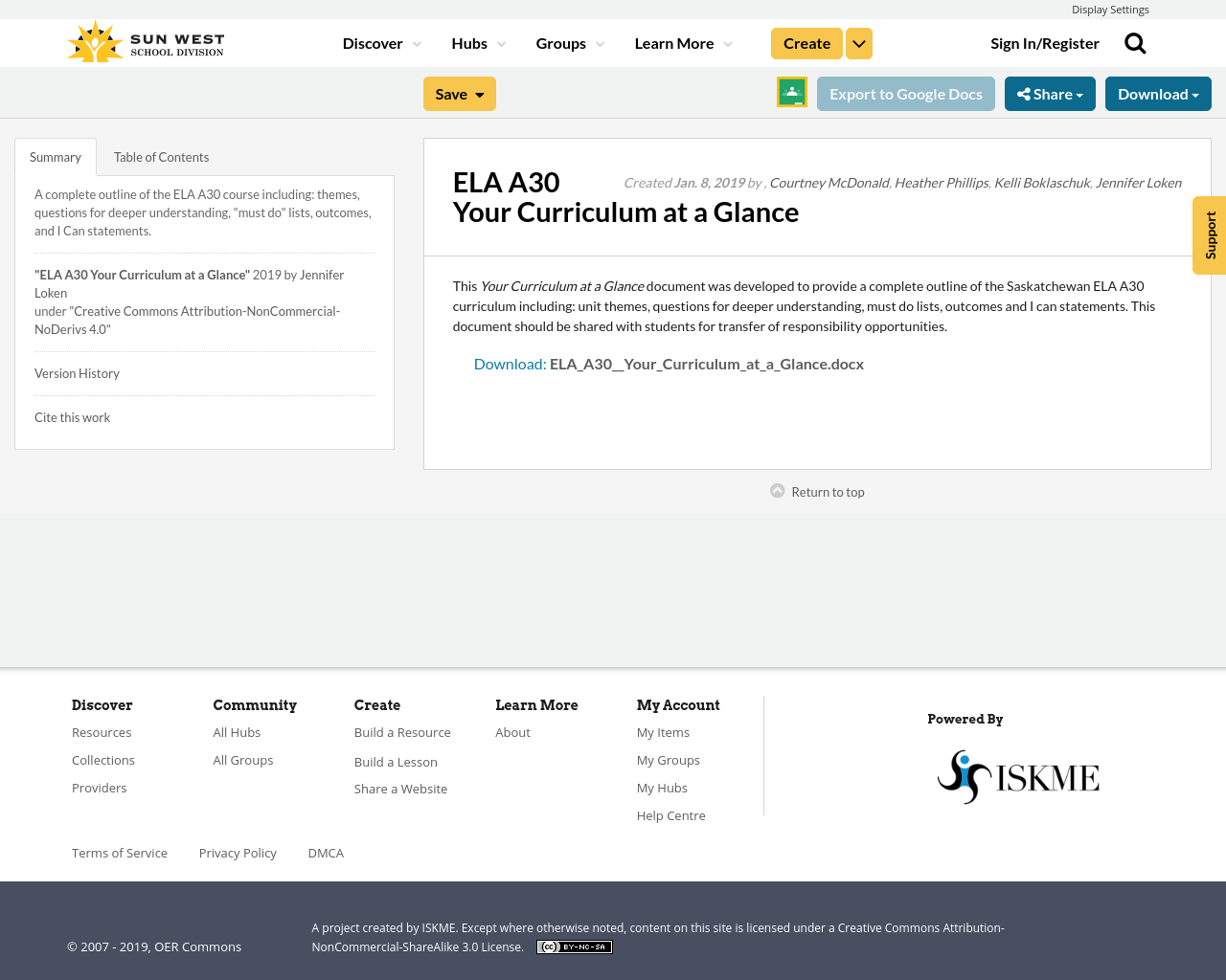 ELA A30 Your Curriculum at a Glance | Resource Bank