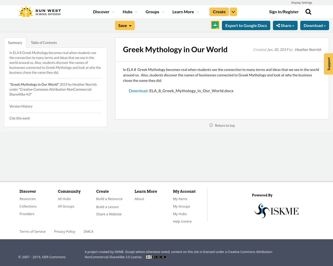 Greek Mythology in Our World | Resource Bank