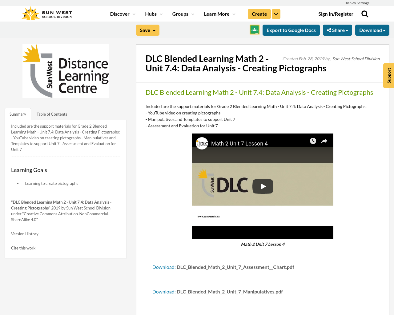 DLC Blended Learning Math 2 - Unit 7.4: Data Analysis - Creating ...