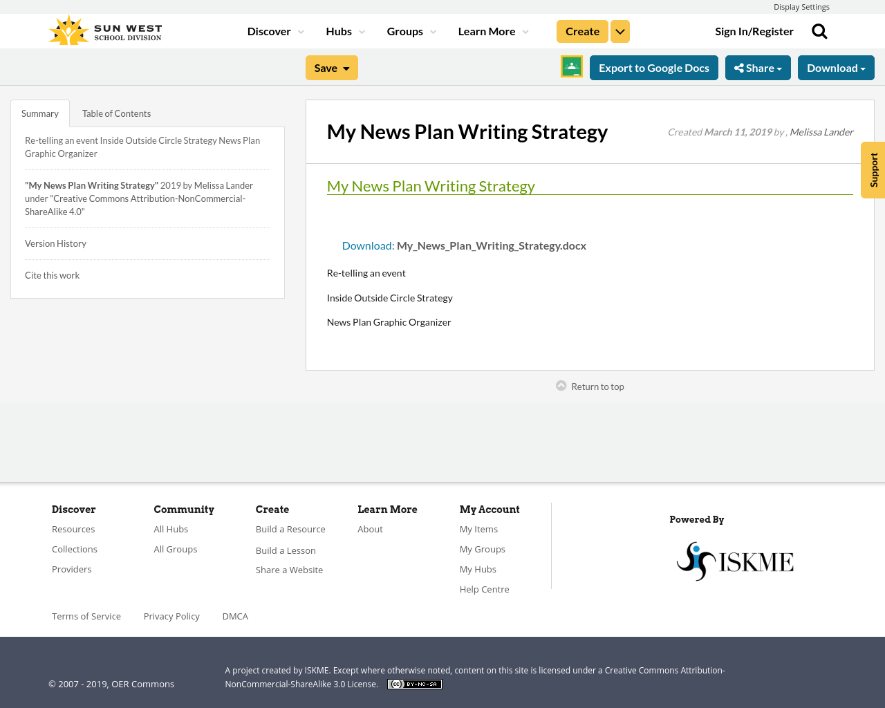 My News Plan Writing Strategy | Resource Bank
