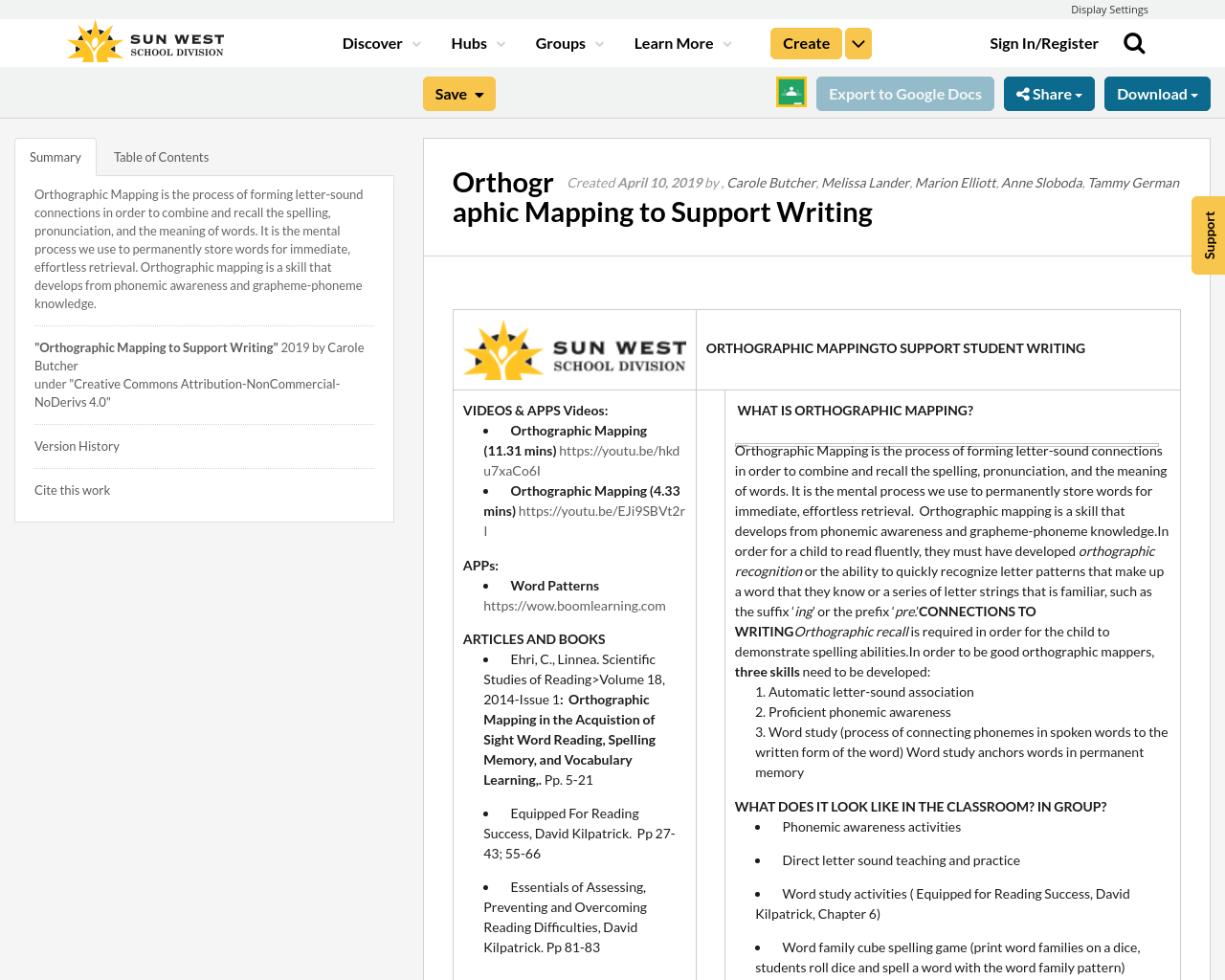 Orthographic Mapping to Support Writing | Resource Bank