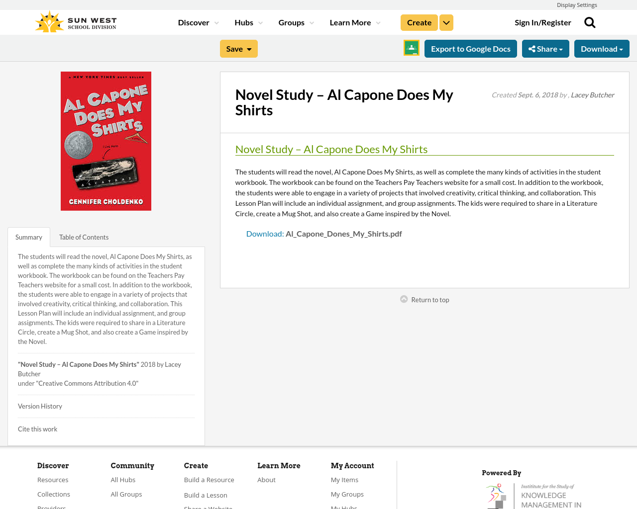 Novel Study – Al Capone Does My Shirts | Resource Bank