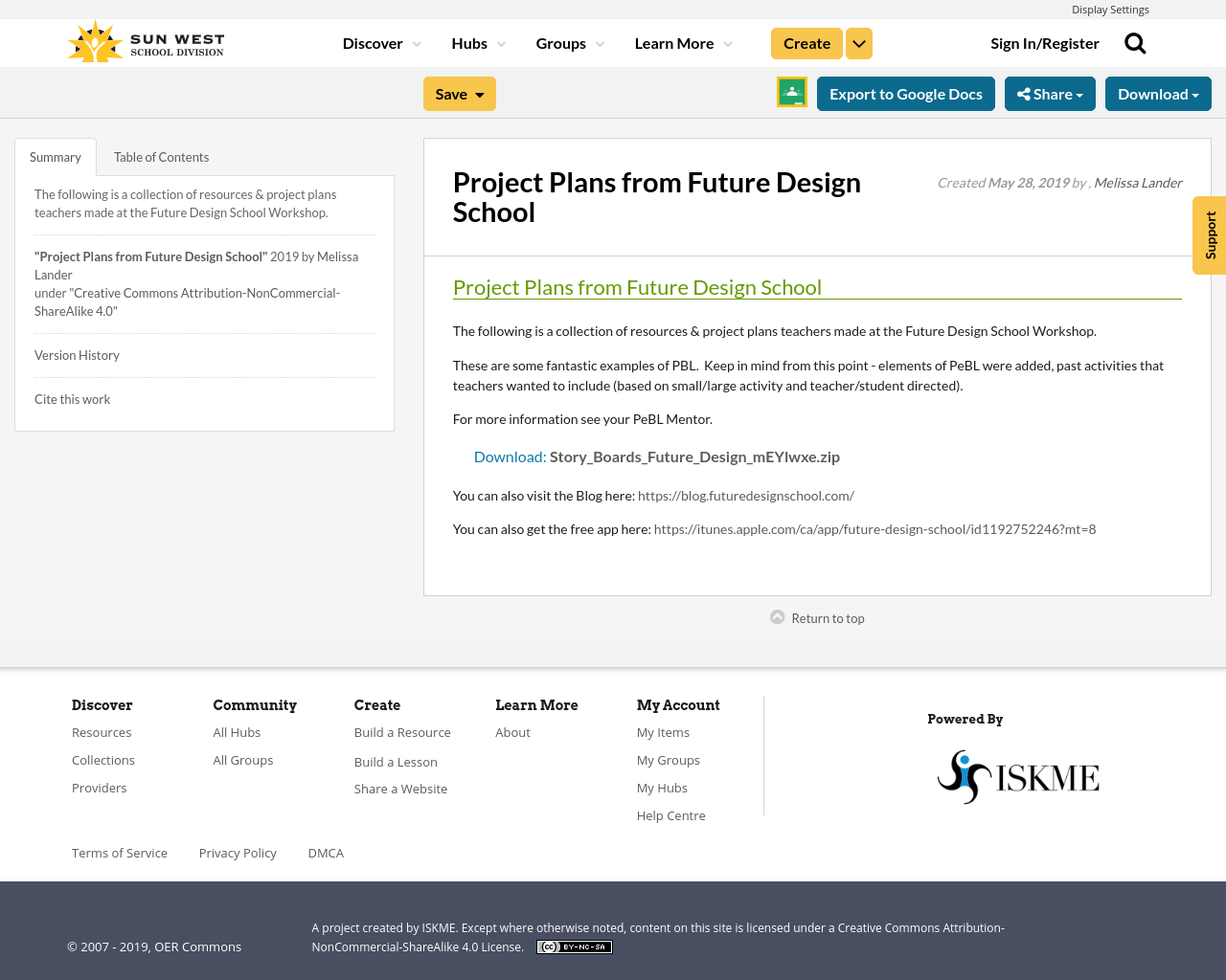 Project Plans from Future Design School | Resource Bank