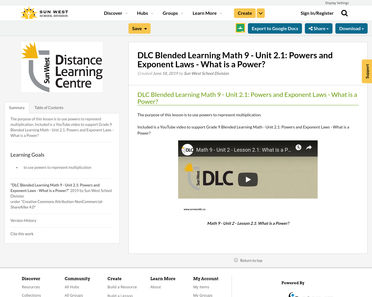 DLC Blended Learning Math 9 - Unit 2.1: Powers and Exponent Laws - What ...