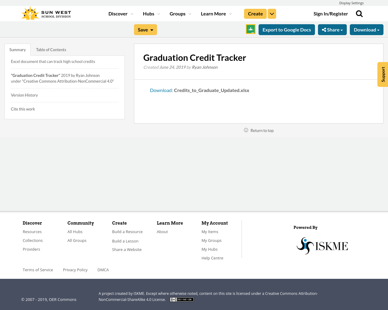 Graduation Credit Tracker | Resource Bank