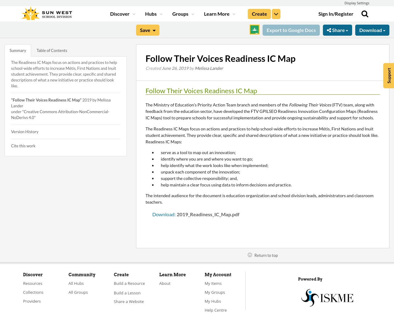 Follow Their Voices Readiness IC Map | Resource Bank